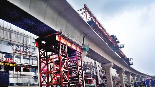 11 kms of metro rail viaduct visible - Bangladesh Post