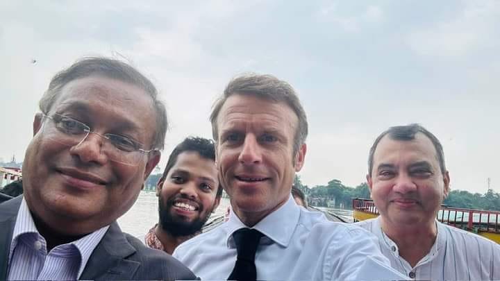 French President Macron takes boat trip on Turag River - Bangladesh Post French President Macron takes boat trip on Turag River - Bangladesh Post